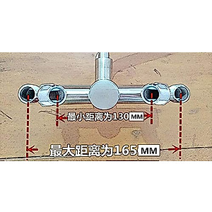 ZGSXQT Faucets,Wall-Mounted Kitchen Spin Hot and Cold Faucet Bathroom Bathtub 304 Stainless Steel in-Wall Faucet Cold Heat (C) (A)