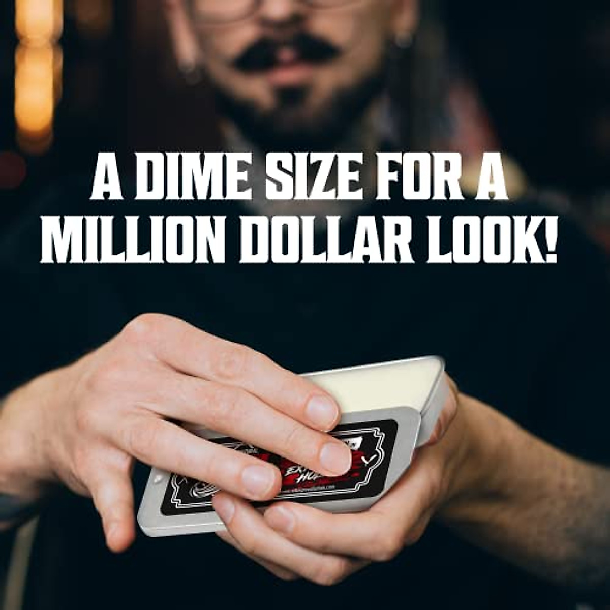 Viking Revolution Hair Styling Agent Mustache Wax 2 Pack - Extreme Hold Beard & Moustache Wax for Men - Strong Hold Helps Train Tame & Style - 0.5oz each (Sandalwood, 2 Pack)