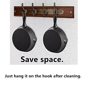 AISIBO 4 Inch Small Cast Iron Skillet, Pre Seasoned Mini Cast Iron Skillet, Camping Nonstick Frying Pan for Baked Brownie, Cookie, Egg Cakes Pan (Black)