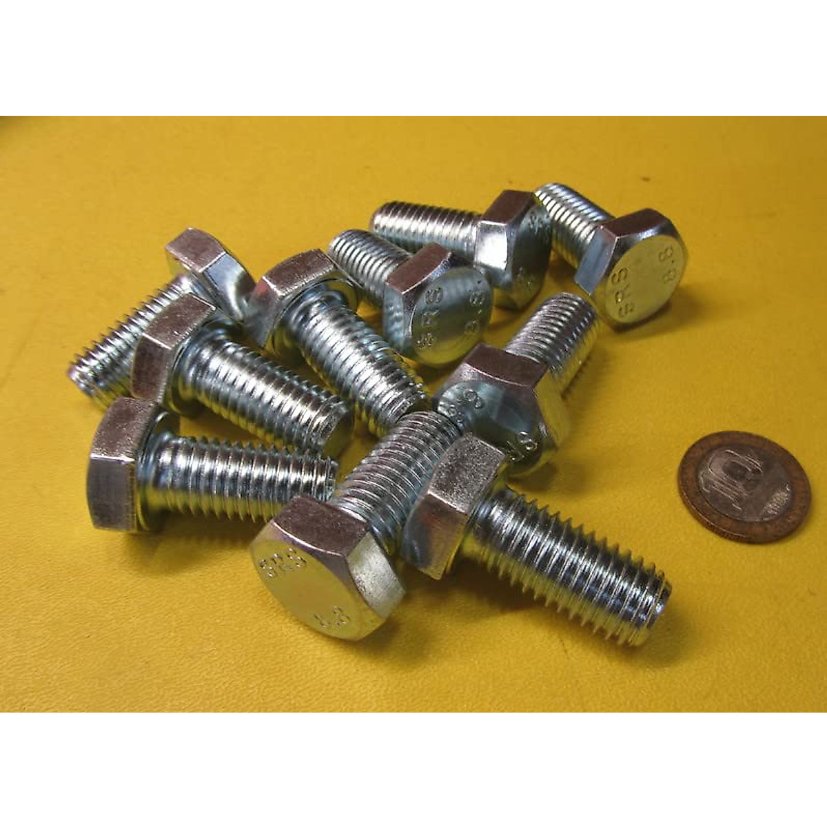 Class 8.8 Zinc Steel Bolts FT M14 x 2 mm x 30 mm Long 10 pcs