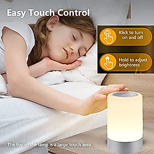 G Keni Nursery Night Light for Kids, Touch Small Lamps for Bedroom, Nursery Lamp for Breastfeeding, Battery Powered Nightlight, Dimmable LED Night Light, Baby Night Light Lamp, Soft Eye Caring