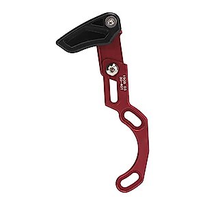 Jopwkuin Bike Single Disc Chain Guide, High Strength Red Light Weight Bike Chain Guide Professional Fine Polished for MTB Bike for Road Bike