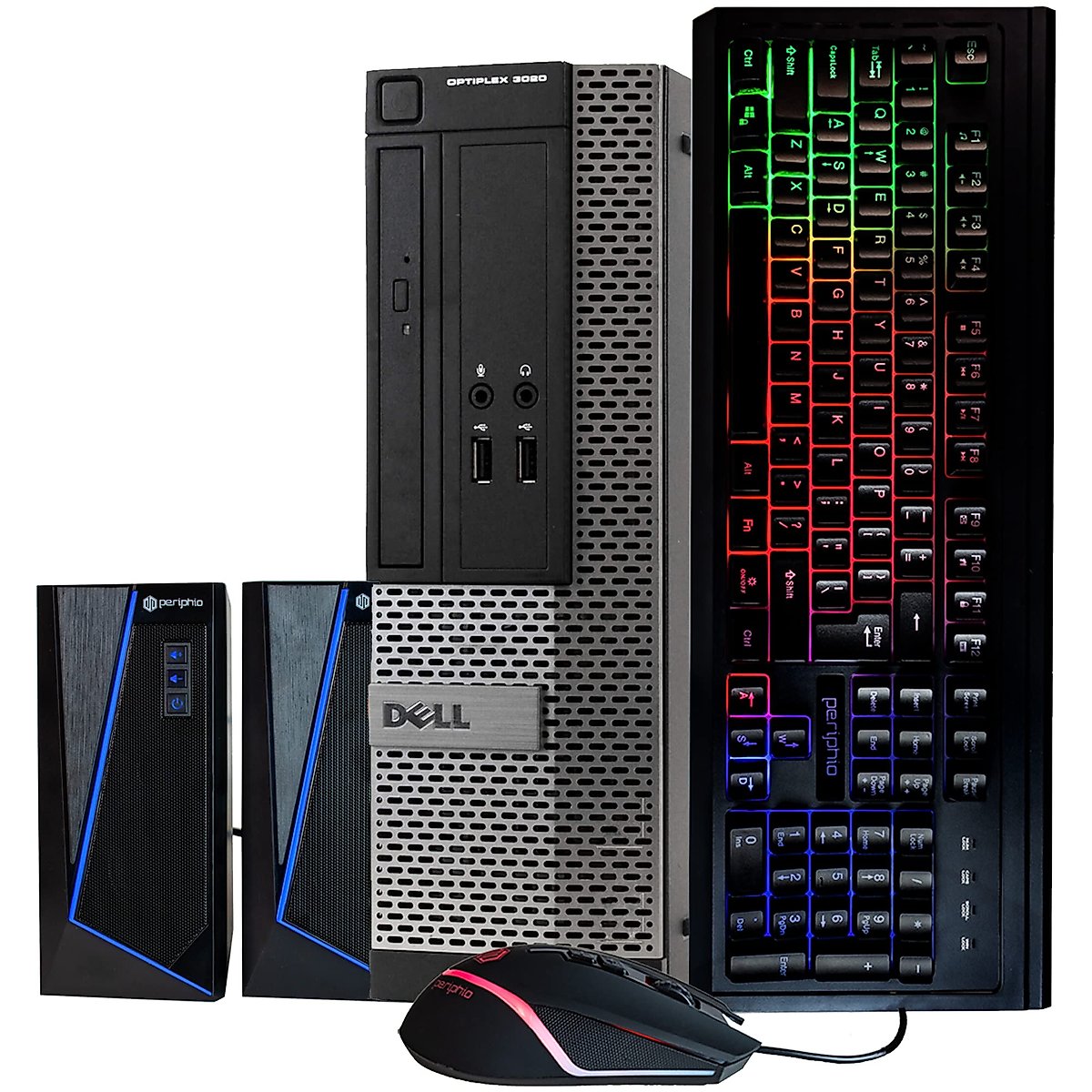 Dell Optiplex 3020 Business Desktop Computer, Intel Quad Core i5, 8GB DDR3 RAM, 500GB HDD, DVD-ROM, Windows 10 Home, RGB Speakers (Renewed)