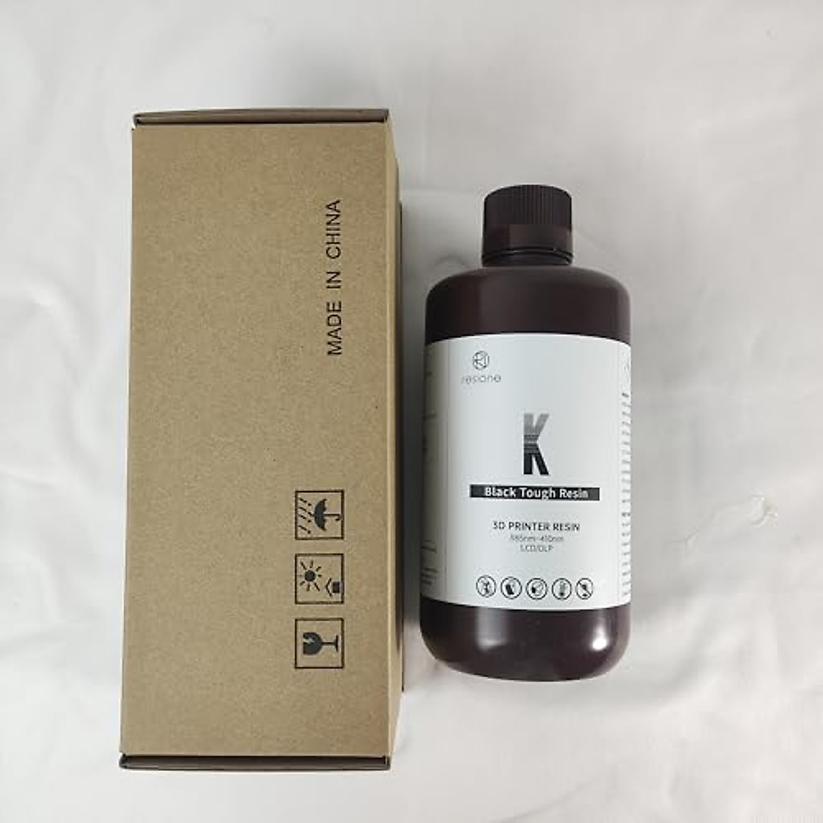 RESIONE Tough 3D Printer Resin, Not Brittle ABS Like Tough & Rigid 3D Resin for LCD 3D Printing UV 405nm (K Black 1KG)