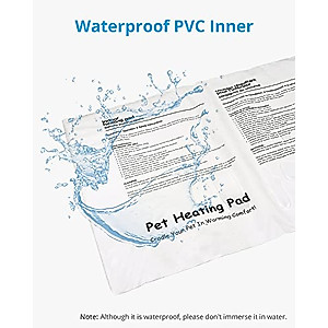 NICREW Pet Heating Pad for Dogs and Cats, Heated Pet Mat with Steel-Wrapped Cord and Soft Fleece Cover, 17.7 x 15.7 Inch, 30 Watts