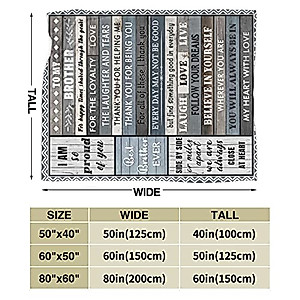 to My Brother Blanket Throw Blankets Throws for Birthday Gifts 50X60 Inches
