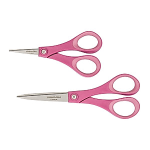 Fiskars Performance Titanium Scissors 7 Inch and 5 Inch Set, Color Received May Vary
