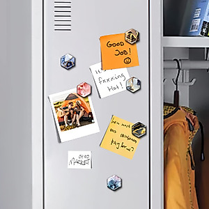 MORCART Fridge Magnets, 30PCS Hexagon Magnets, Cute Magnets Decorative for Refrigerator Locker Whiteboard Cabinet Office Kitchen Blackboard Gift for Adult