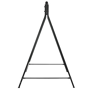 Outsunny Metal Porch Swing Stand, Heavy Duty Swing Frame, Hanging Chair Stand Only, 660 LBS Weight Capacity, for Backyard, Patio, Lawn, Playground, Black