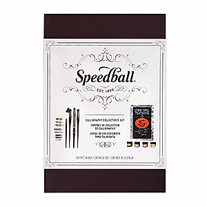 Speedball Calligraphy Collector's Kit - 4 Pen Holders, 8 Nibs, 3 Inks, Pen Cleaner, and Speedball Textbook