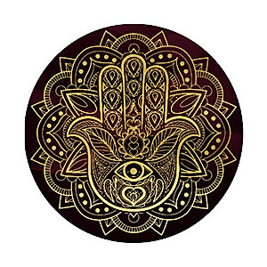 Yoga Mandala Flower Hamsa Hand Yoga & Meditation Woman PopSockets PopGrip: Swappable Grip for Phones & Tablets