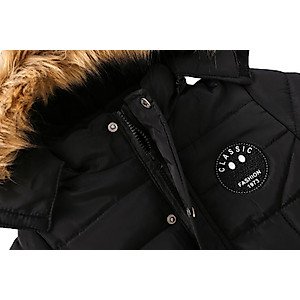 AMIYAN Toddler Boys Down Jacket Fur Collar Hood Thick Warm Winter Snowsuit Coat Parka 3-4T