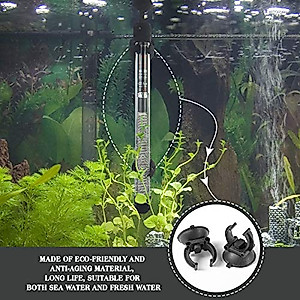 POPETPOP 10Pcs Aquarium Heater Suction Cups Suckers Clips Holders Clamps for Fish Tank Black