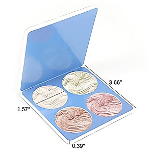 Boobeen Highlighter Makeup Highlighter Palette Powder Shimmer Highlighter Makeup Facial Illuminator Bronzer Palette Waterproof Long Lasting