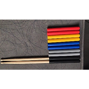 TUOREN 2pcs Drumstick Grips Comfortable Anti Slip Handles Drum Kits Percussion Accessories for Drumming Exercise (Blue)