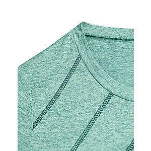 Workout Tshirts Women Loose Fit Sweat Wicking Short Sleeve Crewneck Athleisure Yoga Shirt Light Hiking Beach Volleyball Weight Tunic Trainning Exercise & Fitness Apparel Green 2X