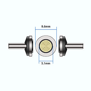 A.S 9Pin Type C Quick Charge Magnetic Adapter [3pcs], Magnetic Plug Replacement Phone Dust Cover Connector for PD60W Magnetic USB Charging Cable (Type C)