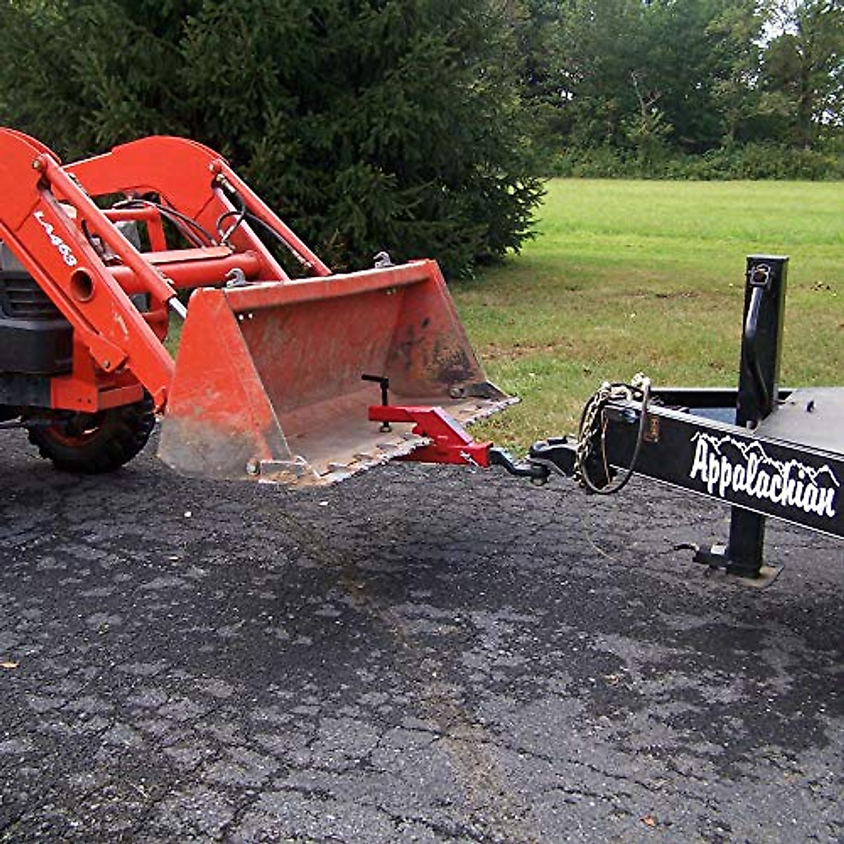 ENIXWILL Clamp On Bucket Tractor Hitch 2" Receiver Fit for Deere Bobcat Loader Front Bucket Clamp