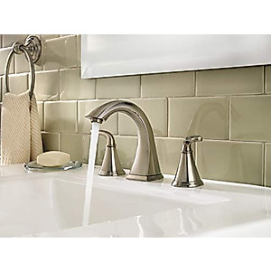 Pfister Pasadena Bathroom Sink Faucet, 8-Inch Widespread, 2-Handle, 3-Hole, Brushed Nickel Finish, LF049PDKK