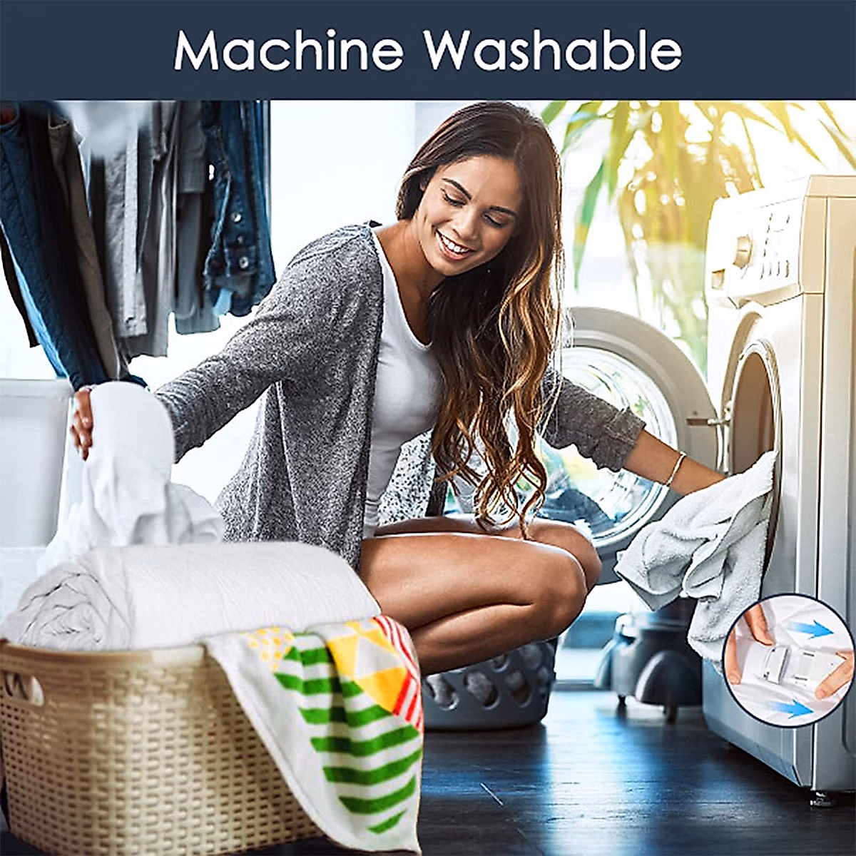 Hysache Heated Mattress Pad, 80" x 60" Electric Mattress Pad with 8 Heat Levels, 4 Timings, Overheating Protection, Detachable Controller, UL & ETL Approved, Machine-Washable Mattress