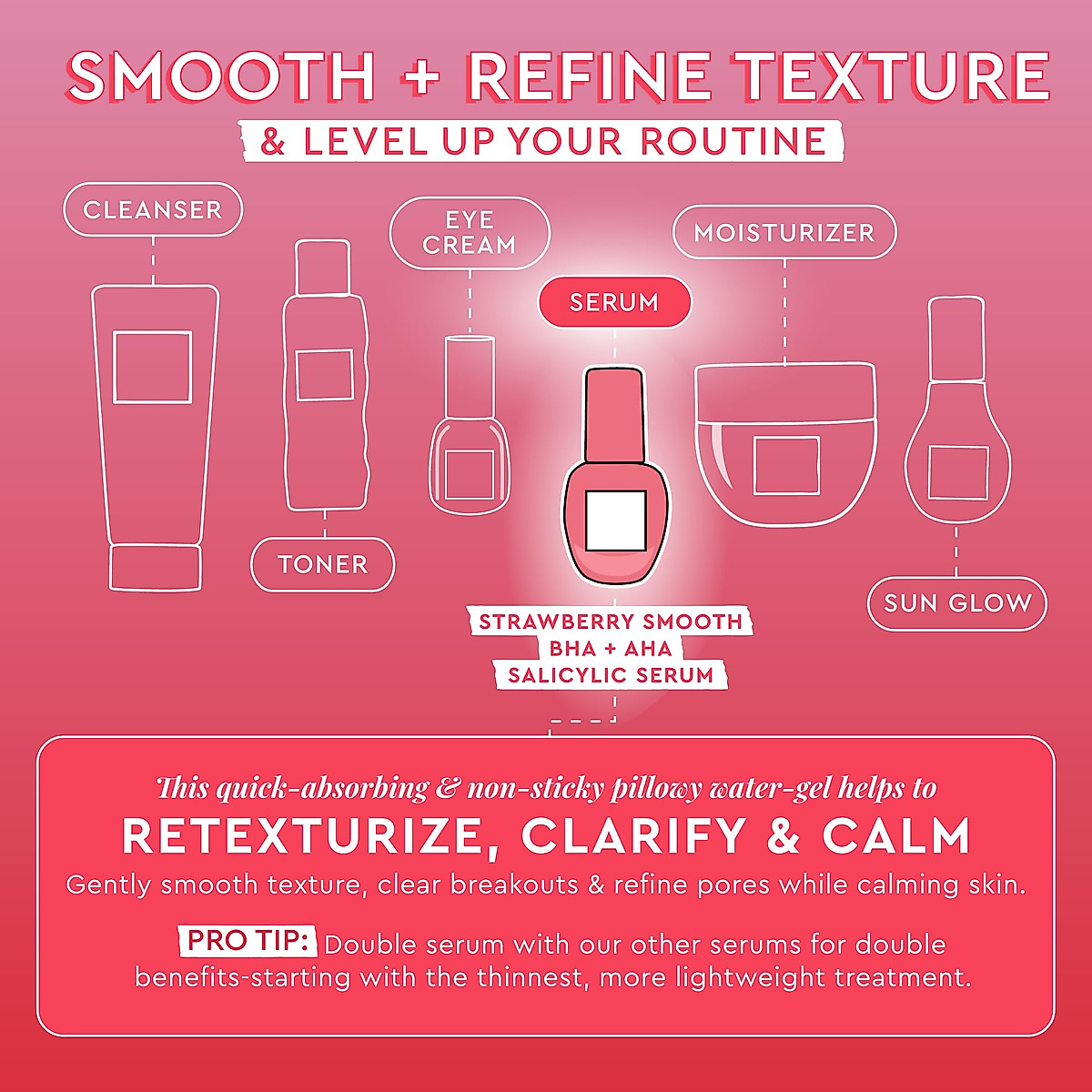 Glow Recipe AHA BHA Salicylic Acid Serum - Strawberry Face Serum, Pore Minimizer & Facial Exfoliant with Hyaluronic Acid & Azelaic Acid - Hydrating Serum & Travel Skincare (30ml)