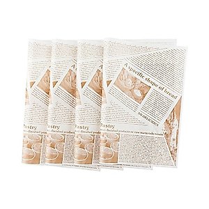Restaurantware Gastronomia 15 x 11 Inch Deli Papers, 200 Newsprint Sandwich Wrapping Papers - Greaseproof, Microwave-Safe, Sepia-Tinted Paper Food Basket Liners, For Restaurants Or Barbecues