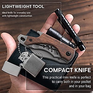 GOOD WORKER 5.7’’ Pocket Knife - Mini Folding Knives - Small Sharp Knife with Bottle Opener - Cool EDC Knives - Tiny Folding Knife - Foldable Knife - Stocking Stuffers for Men Women Children 6779