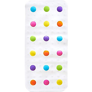 Munchkin® Dots™ Bath Mat for Kids, Multicolored, 30.5x14.25 Inch