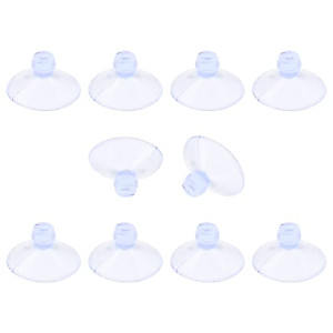 Qjaiune 10 Pack Glass Table Suction Cups 18mm Rubber Suction Cup Hangers Without Hooks, Anti-Collision Suction Cups Transparent Suckers, Clear Plastic Suction Cups Desk Suction Pads for Furniture