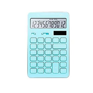 Calculator Learning Color Financial Accounting Office Calculator Simple Dual Power Solar 12 Digit Display Calculator (Color : B, Size