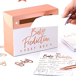 Ginger Ray Rose Gold Baby Shower Gender r Reveal Prediction Box Party Game Twinkle Twinkle