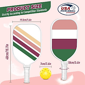 Pickleball Paddles,Sprypals Pickleball Paddles Set of 4 Premium Wooden Pickleball Paddle with Pickleball Balls & Portable Pickleball Bag Tote for Beginners & Pros