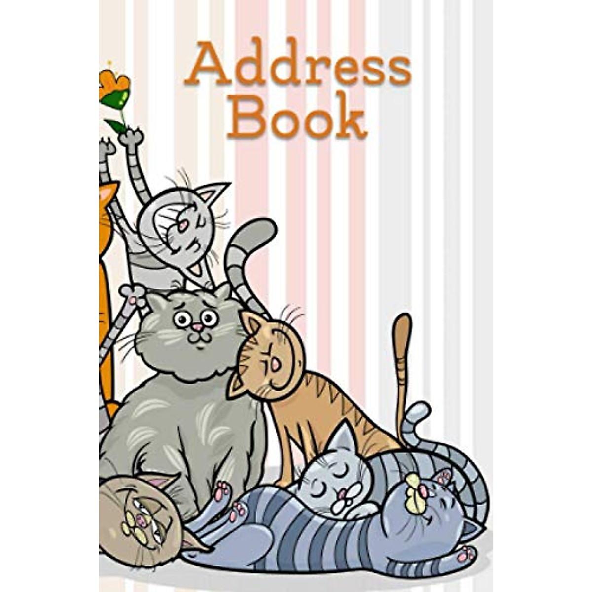 Address Book: Small Address Book (4 x 6 inches) - Cute Happy Cat Design - Pocket & Purse Size Address Books for Women - Mini Alphabetical Telephone ... Email Address, Phone Numbers, and Notes Pages