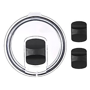 20oz Magnetic Tumbler Lid with 2 PCS Magnetic Slider Replacement, Magnetic Tumbler Replacement Lid Compatible with Yeti Rambler Old Style Rtic Ozark Trail