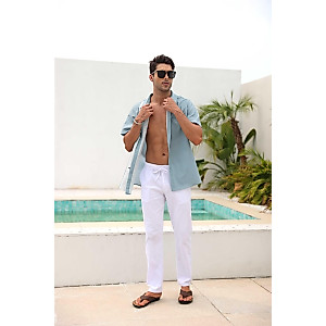 Men's Short Sleeve Button Up Hawaiian Shirt 1950s Vintage Bowling Shirts