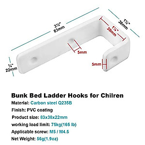 10 Pack Childproof Wall Mounted Hook, Steel Utility J hook with PVC Covering, Towel Coat Rack Hook for Bathroom Kitchen, Garage Storage Hanging Hook, Max Load 165lb (3¼ x 1½ x ⅞ inches, White)