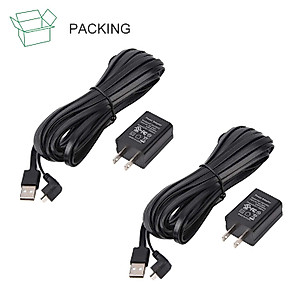 ALERTCAM 2Pack Power Adapter with 30 ft/9 m Weatherproof Cable for Blink XT / XT2 & Blink Outdoor(3rd Gen) Camera, Continuously Charging Your Blink Camera, No More Battery Changes