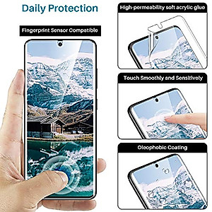 [2+3 Pack] LϟK Designed for Samsung Galaxy S20 2 Pack Screen Protector & 3 Pack Camera Lens Protector, Alignment Frame High Definition Clear Flexible TPU Film
