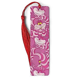 Bookmarks Metal Ruler Cheshire Bookography Cat Tassels Measure Bookworm Reading for Book Bibliophile Gift Reading Christmas Ornament Markers Bookmark