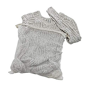 Simple Ecology Organic Cotton Mesh Laundry Bag; Machine Washing Bags for Delicates, Lingerie and Garments, Medium 2 pack