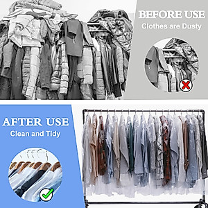 25 Pack Dry Cleaning Bags for Clothes, 60x120 cm Dry Cleaner Bags Plastic Clear, Dust-proof Plastic Garment Bags for Hanging Clothes, Home Storage, Travel, Moving