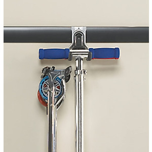 Rubbermaid Rail Garage Organization Multi-Purpose Hook, Wall Mounted Storage System, Direct Mount into FastTrack Garage Rail, Holds up to 50 pounds - Satin Nickel (1784459)