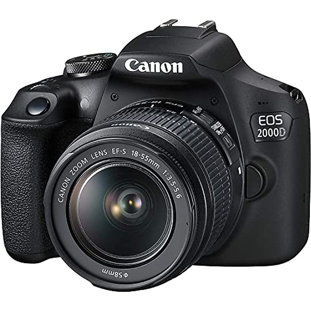 Camera EOS 2000D (Rebel T7) DSLR with 18-55mm f/3.5-5.6 3 Lens Kit Bundled with + 64GB Memory Card, Extra Battery, 3PC Filter Kit, Tripod, Case + Complete Photo Bundle - International Model