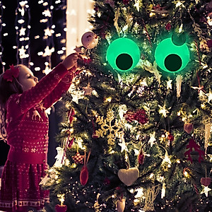 4PCS 5.9 Inches Glow in The Dark Giant Googly Wiggle Eyes Self Adhesive Large Luminous Google Eyes Big Sparkle Sticky Wiggle Eyes for DIY Crafts Sticker Decoration