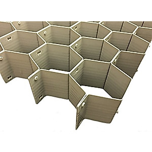 Zoie + Chloe 18-Compartment Honeycomb Drawer Divider Organizer - Underwear Socks Bras Ties Belts Scarves