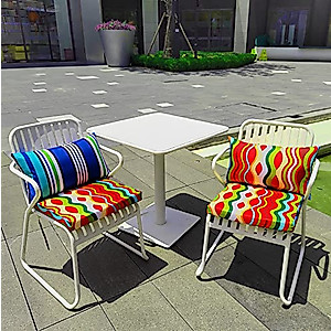 Waterproof Lumbar Support Pillow For Chair 2 Pack Rectangular Outdoor Throw Pillows Recycled Polyester Fill Reversible Design,Windproof Rainproof For Furniture Patio Garden Decorative Pillows 12"X20"