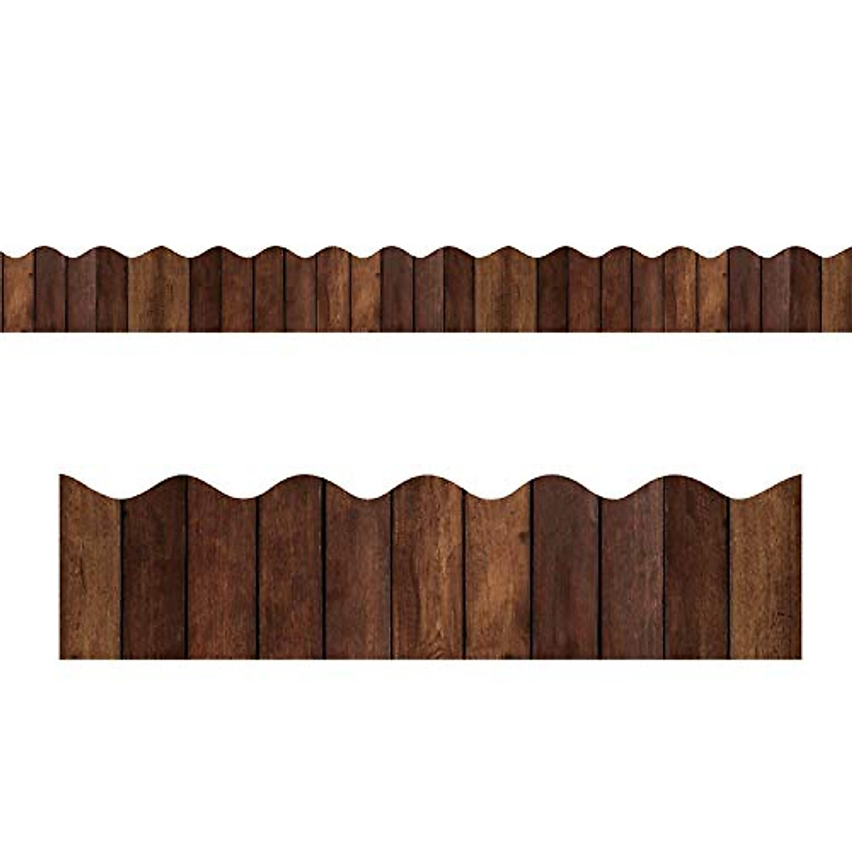 Dark Wood Bulletin Board Borders Scalloped for Classroom Decoration 36ft