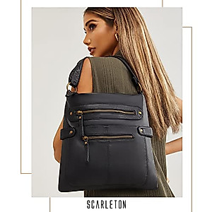 Scarleton Crossbody Bags for Women, Purses for Women, Crossbody Purse with Multiple Pocket, Mothers Day Gifts Purse Medium, H182001L, Black