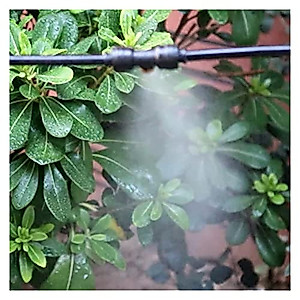 VIEUE Garden Drip Irrigation System Accessories Brass Sprayer with 1/4 Inch Tube Outer Diameter Sliding Locking Tee Connector Garden Atomizing Irrigation Atomizing Nozzle 100 Sets (Color : 0.3mm)