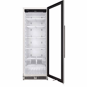 EdgeStar VBM131 24 Inch Wide 13.7 Cu. Ft. Commercial Beverage Merchandiser With Temperature Alarm and Reversible Door - Stainless Steel
